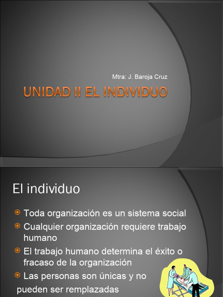 Caracteristicas Del Individuo Presentacion | PDF