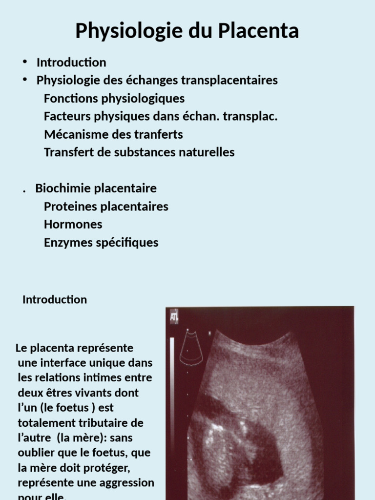 Physiologie Du Placenta | PDF