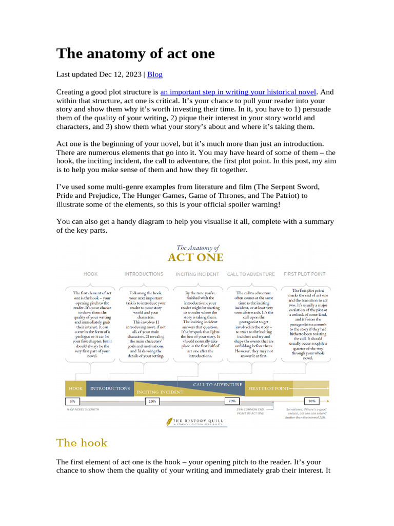 The Anatomy of Act One | PDF