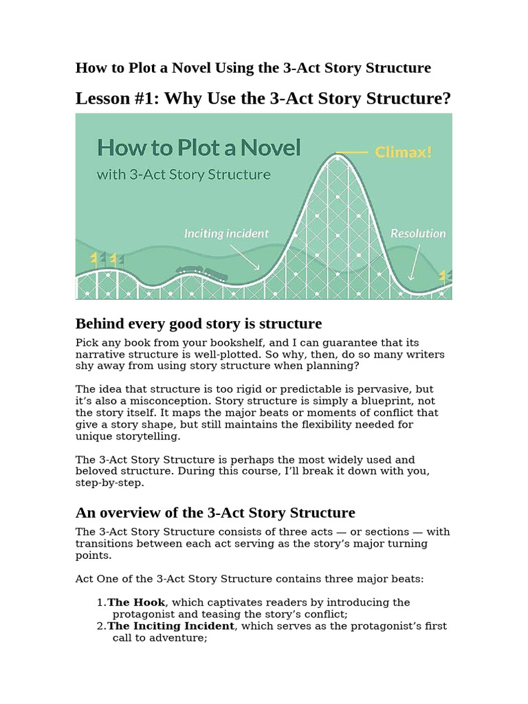 How To Plot A Novel Using The 3 Act Story Structure | PDF