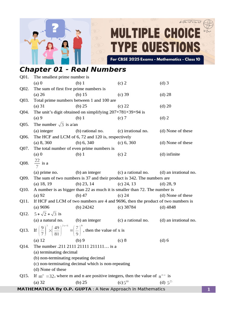 X 1 Final MCQ Only (Cbse) 1 | PDF