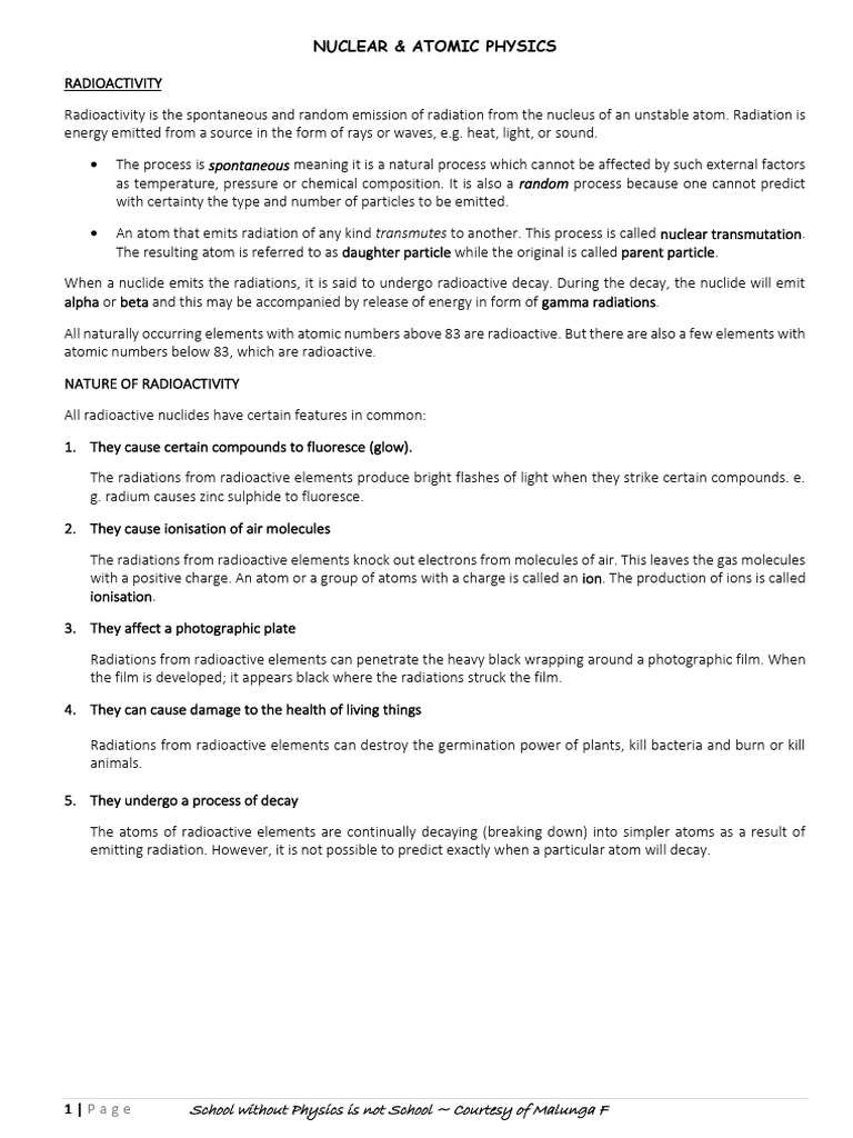 Radioactivity Edited | PDF
