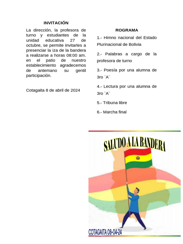 saludo a la bandera | PDF