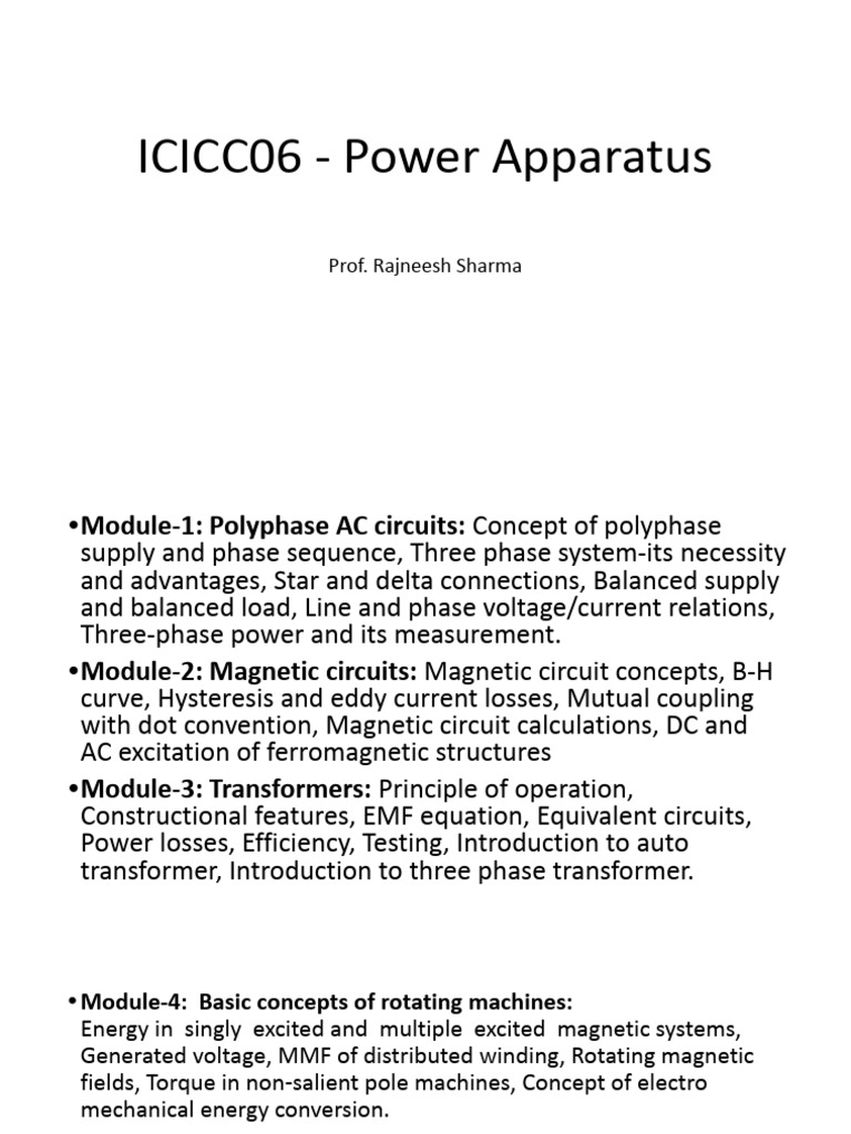 Module1 - Ployphase - CKT | PDF