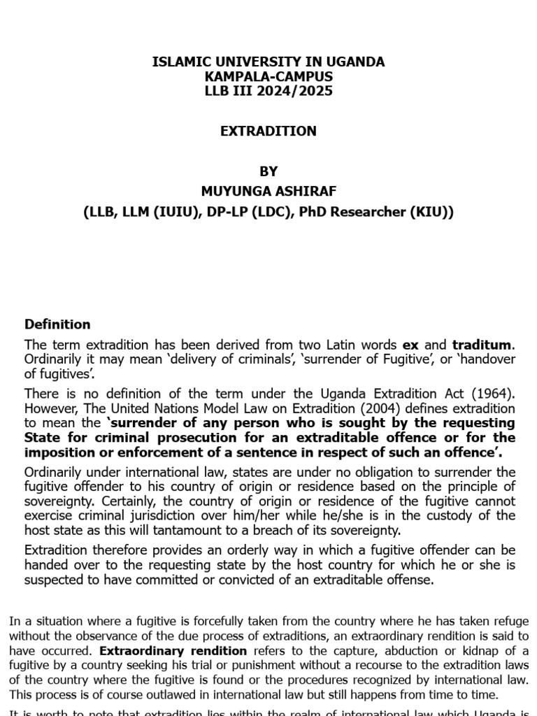 Topic II Extradition 2 | PDF | Extradition | Social Science