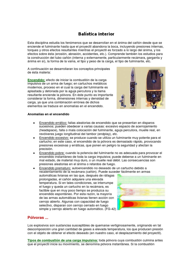 Balística Interior | PDF | Cartucho (armas de fuego) | Munición