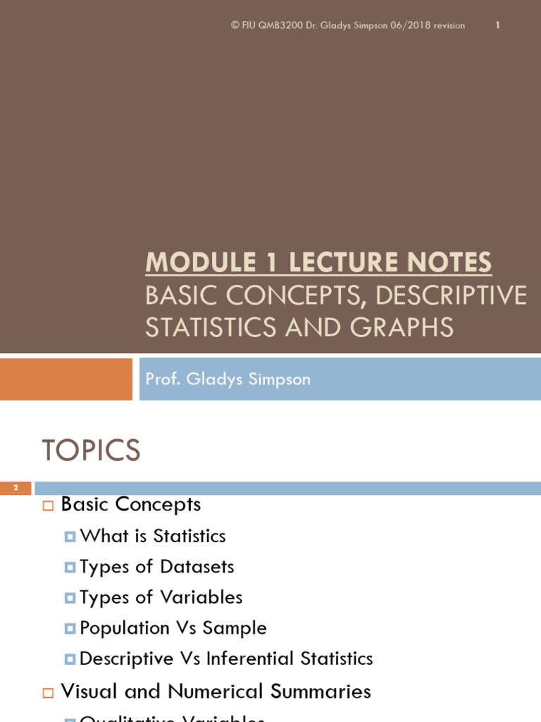 Module 1 - Introduction - Topics | PDF