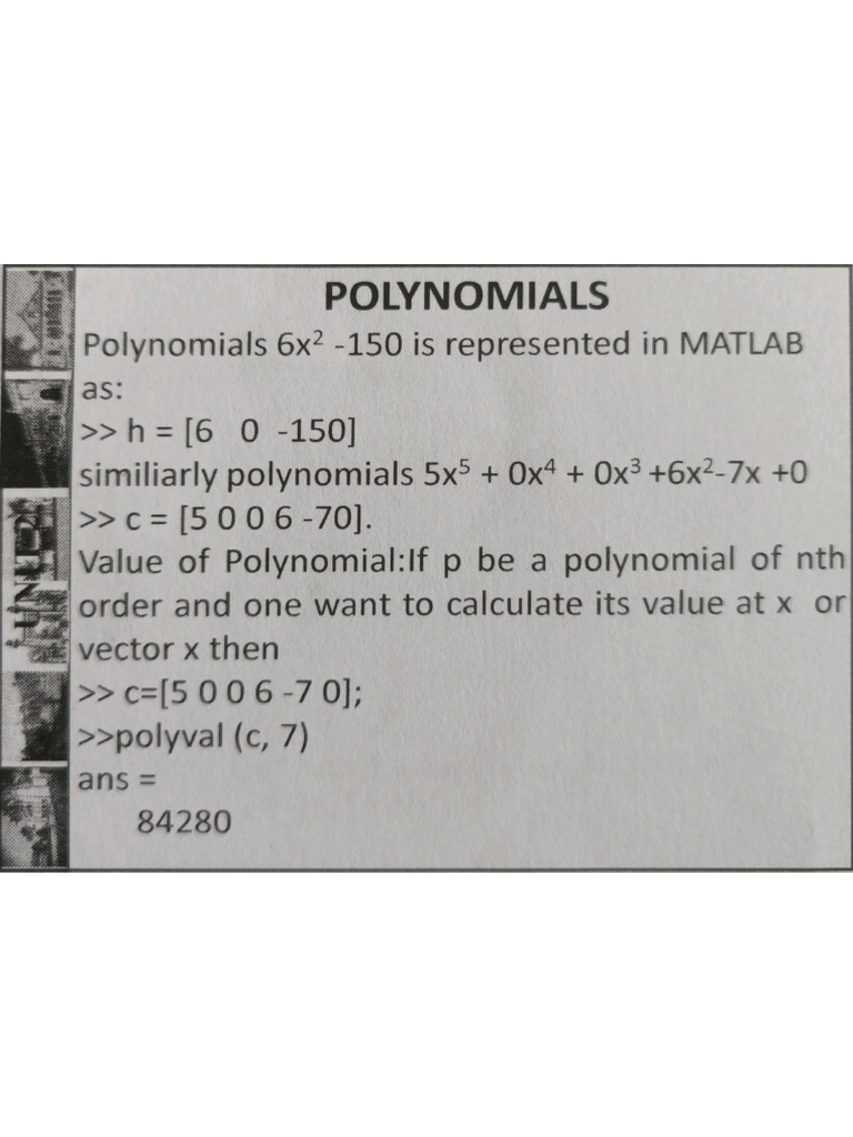 Polynomials Pdf