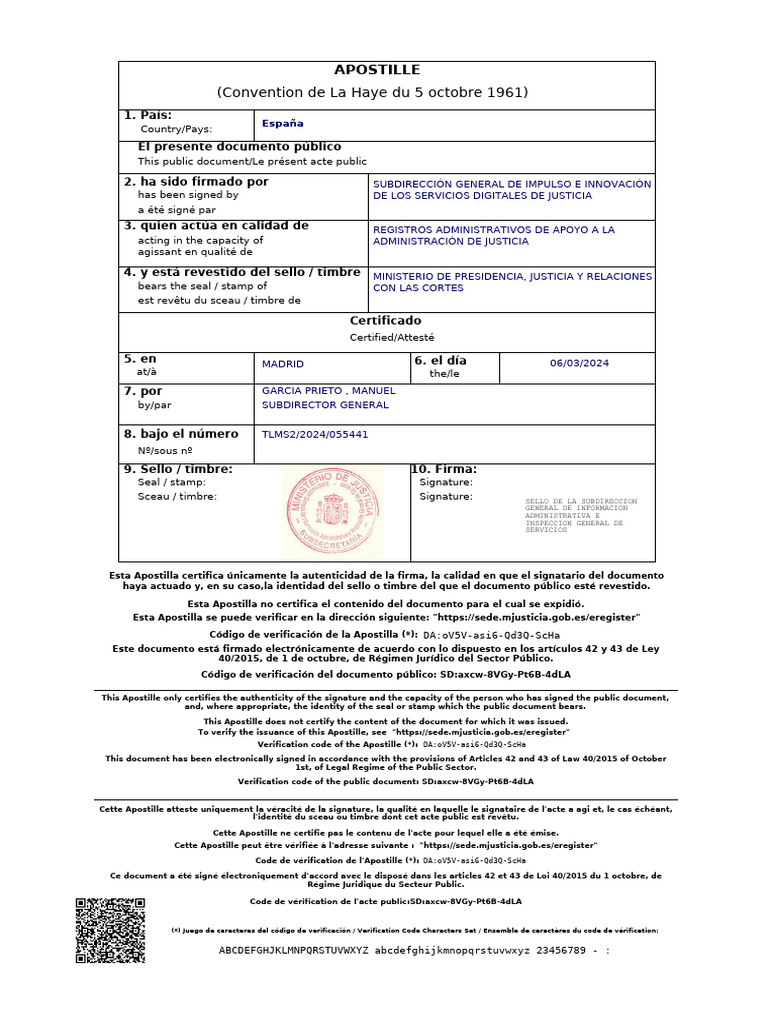 certificadoDS Apostilla 240306 222822 | PDF