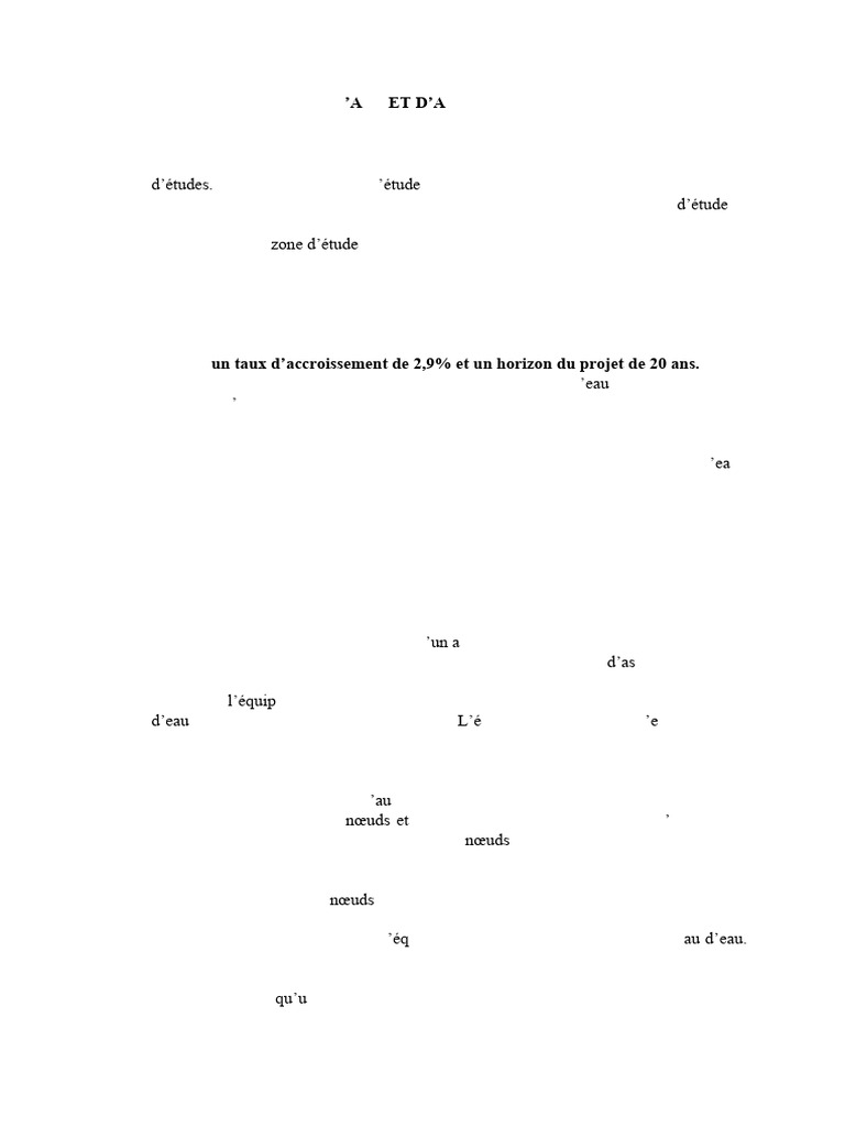 Projet AEP Et Assainissement Màj | PDF