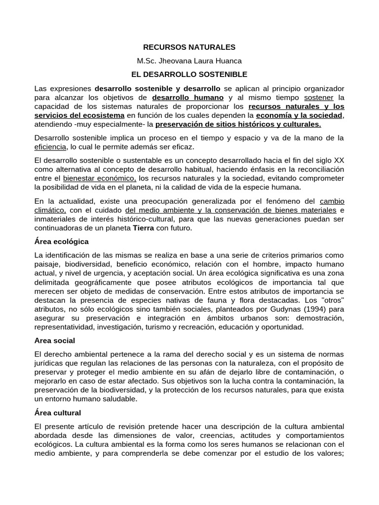 Temas 5 y 6 Medio Ambiente | PDF