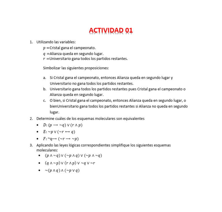 TAREA - 01 ACTIVIDAD | PDF