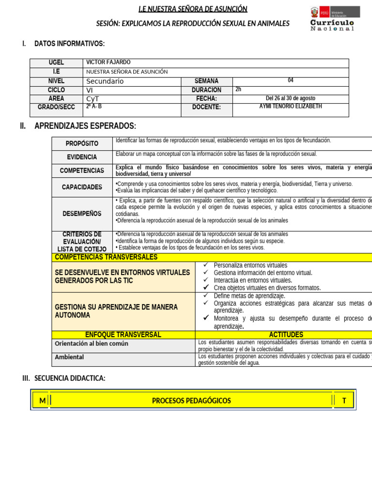 A-2º Ses-Act 2-Cyt Und 5 Sem 1 | PDF