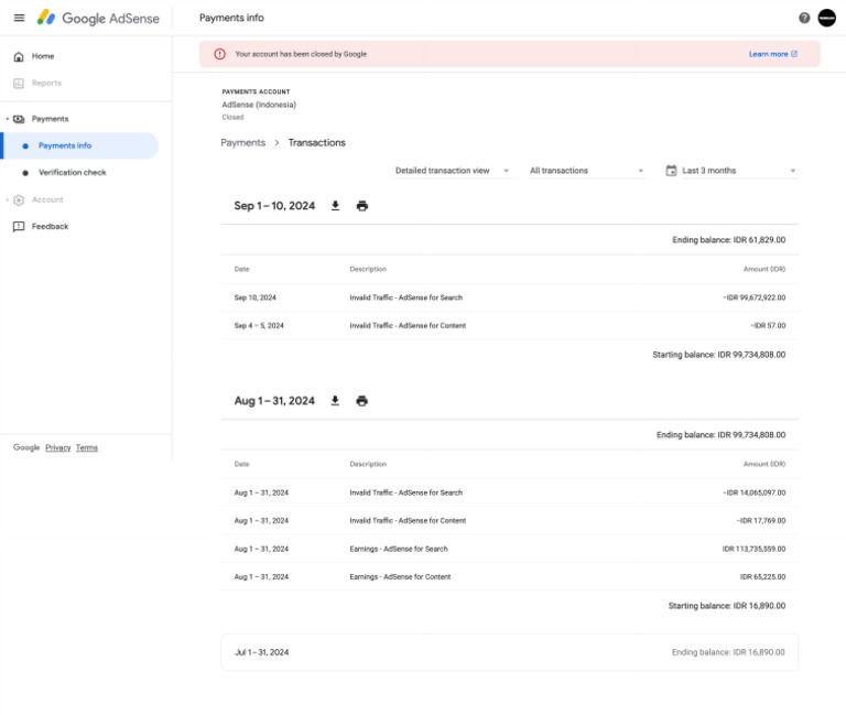 Payments Info - Payments - Google AdSense | PDF