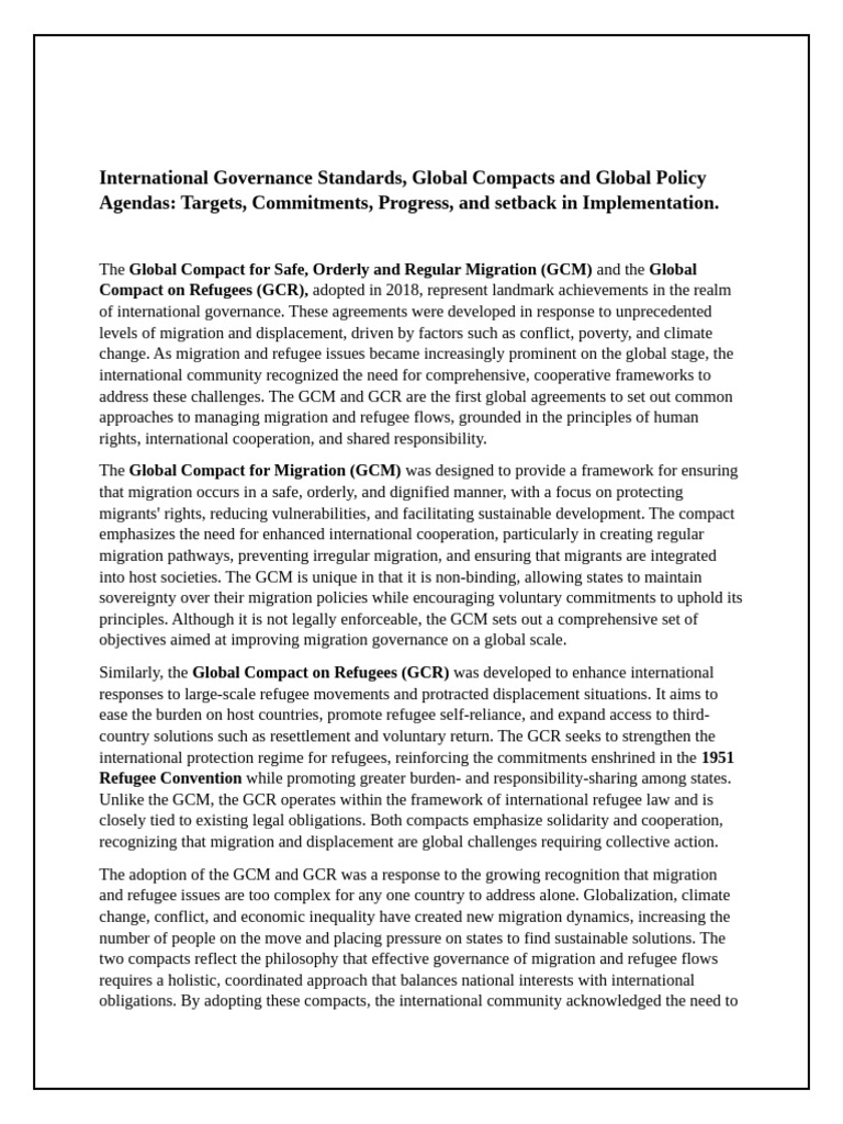 International Governance Standards | PDF