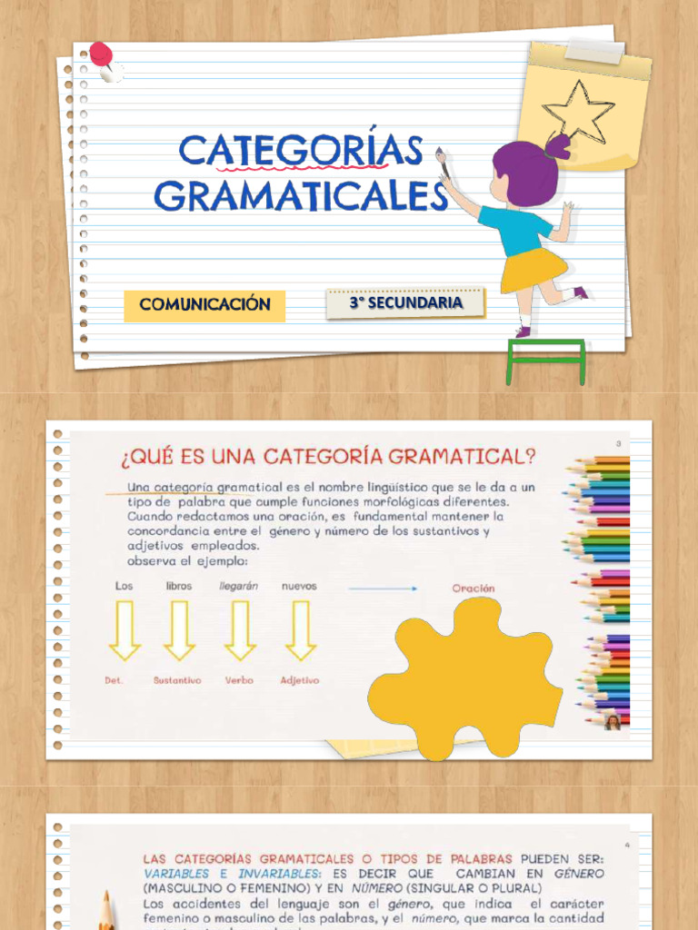 Categorias Gramaticales 3° | PDF
