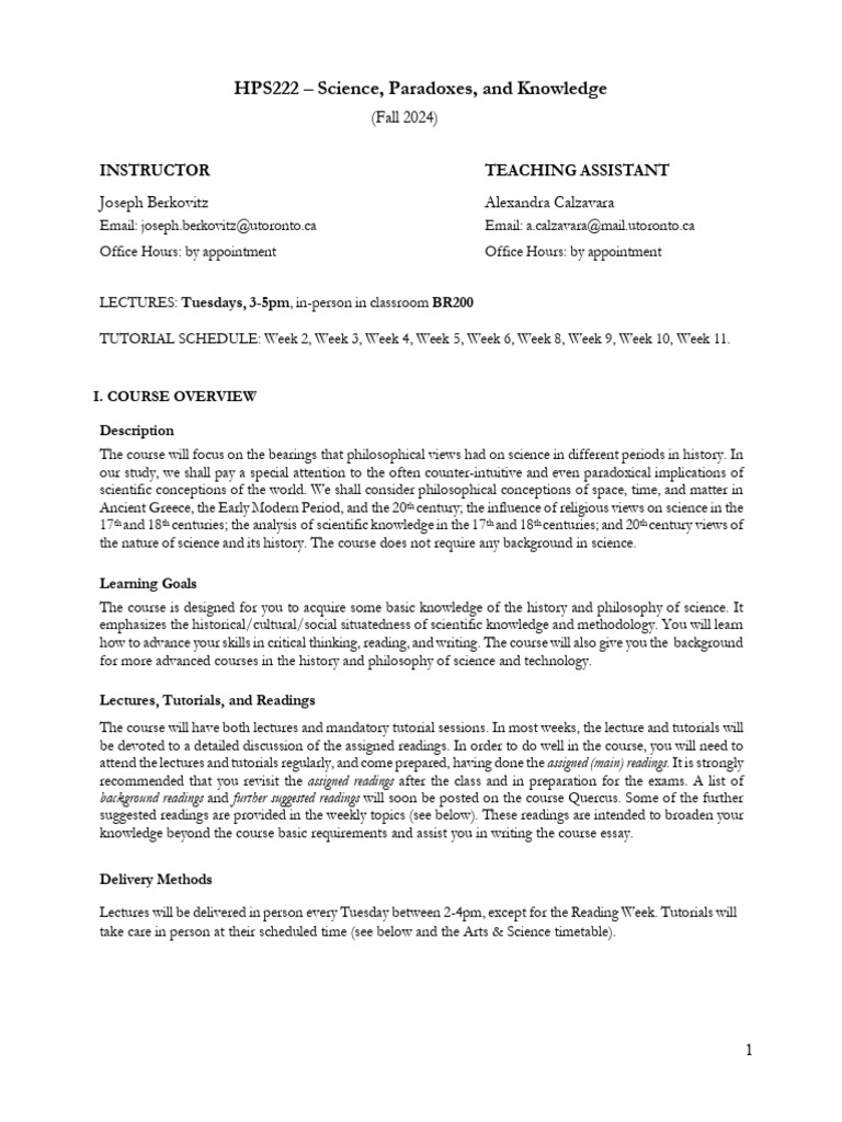 Science, Paradoxes, and Knowledge Course | PDF | Rationalism | Empiricism