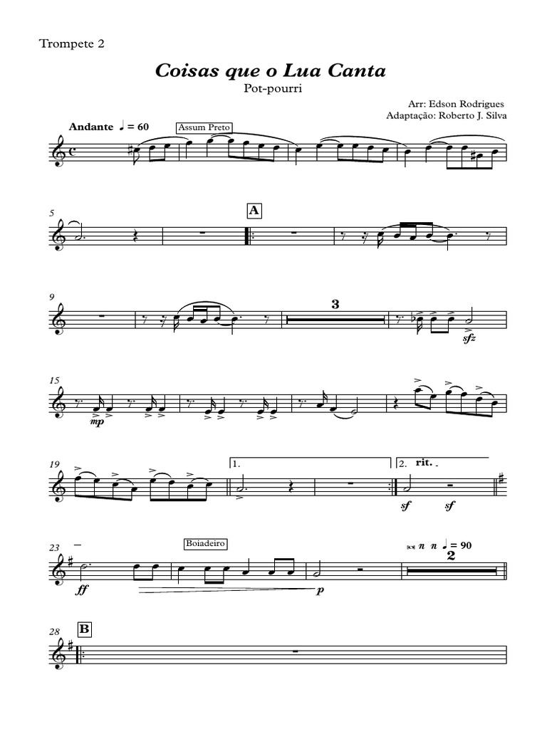 Coisas Que o Lua Canta Trompete 2 | PDF