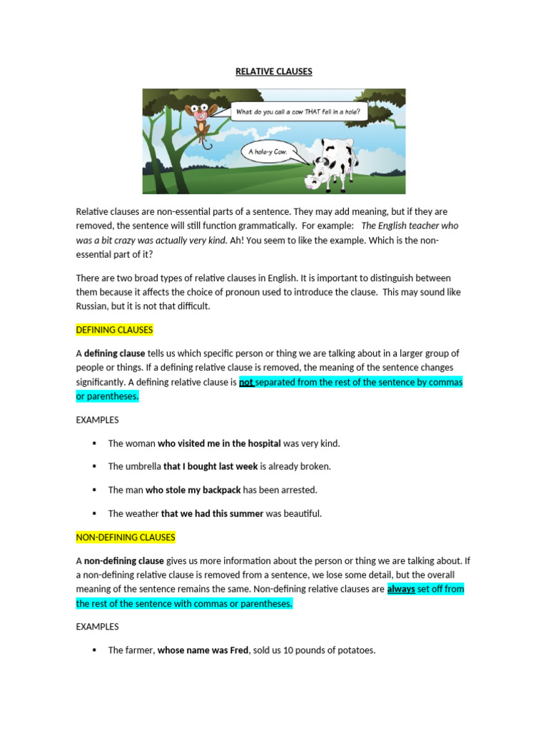 Relative Clauses | PDF | Linguistic Typology | Language Mechanics