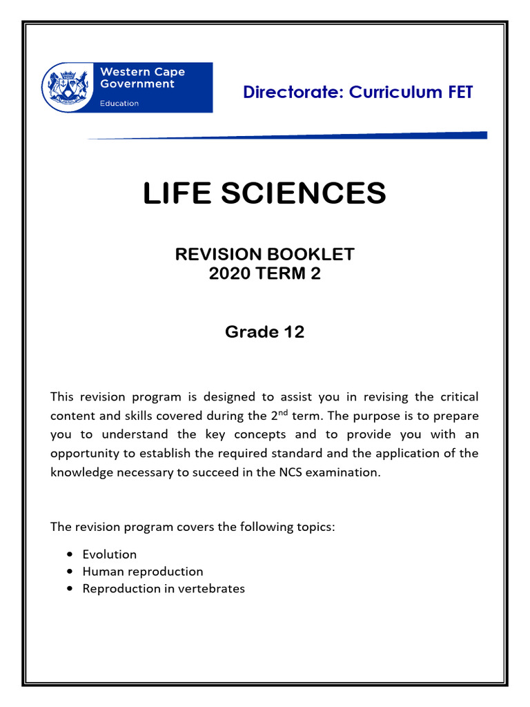Life Sciences Term 2 Revision Material | PDF