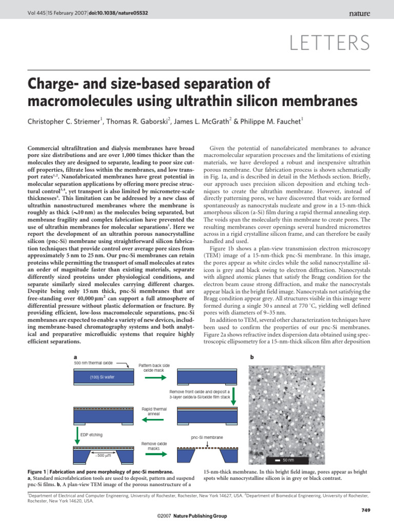 Ultrathin Silicon Membranes | PDF