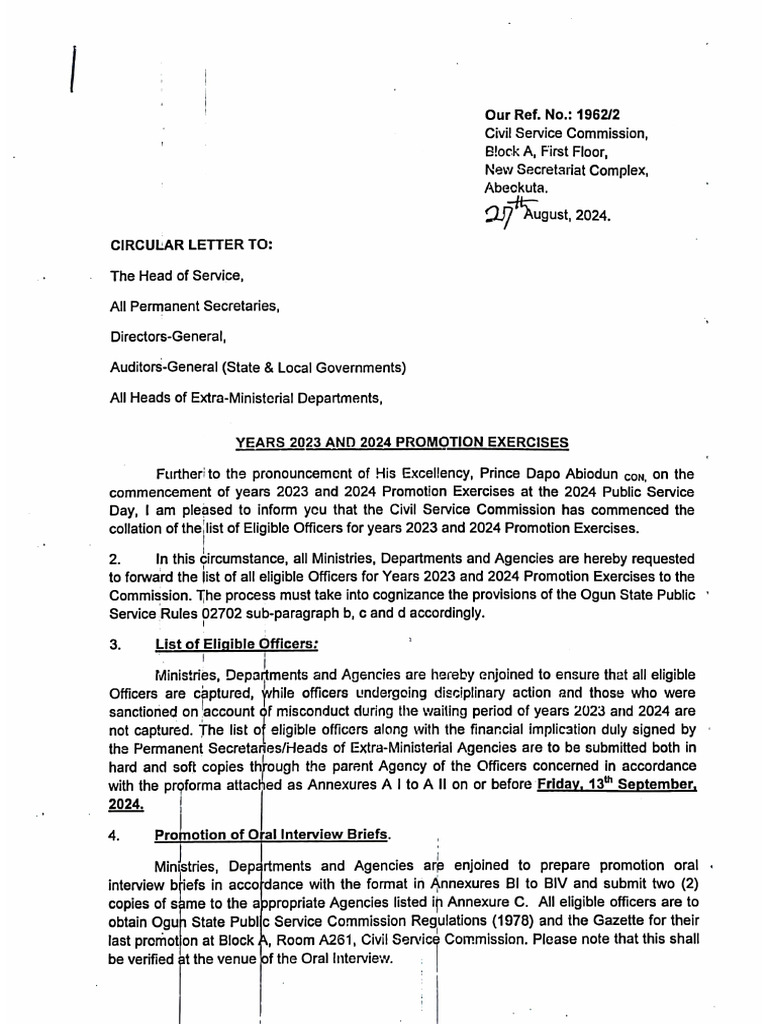 2024 Promotion Circular | PDF