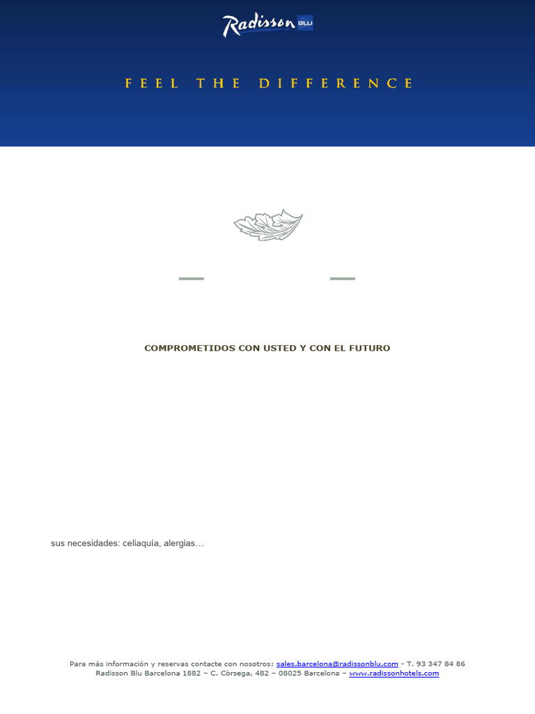 ESP - 01 - APERITIVOS+MENUS Radisson Blu 1882 | PDF