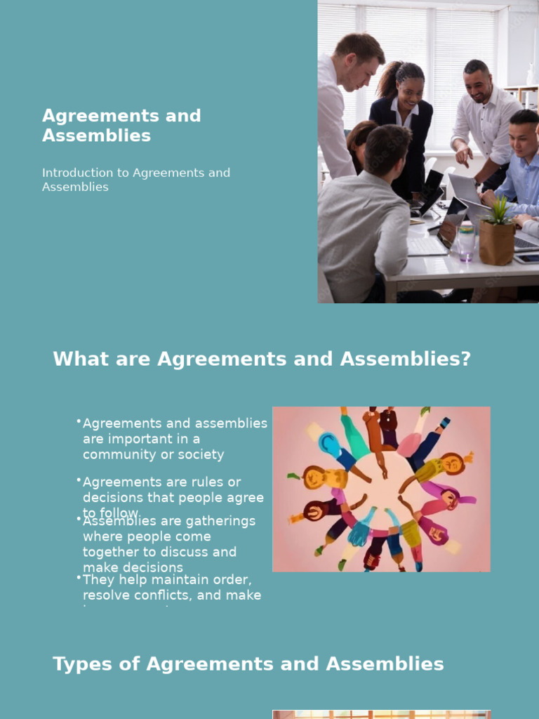 Agreements and Assemblies - Presentation | PDF