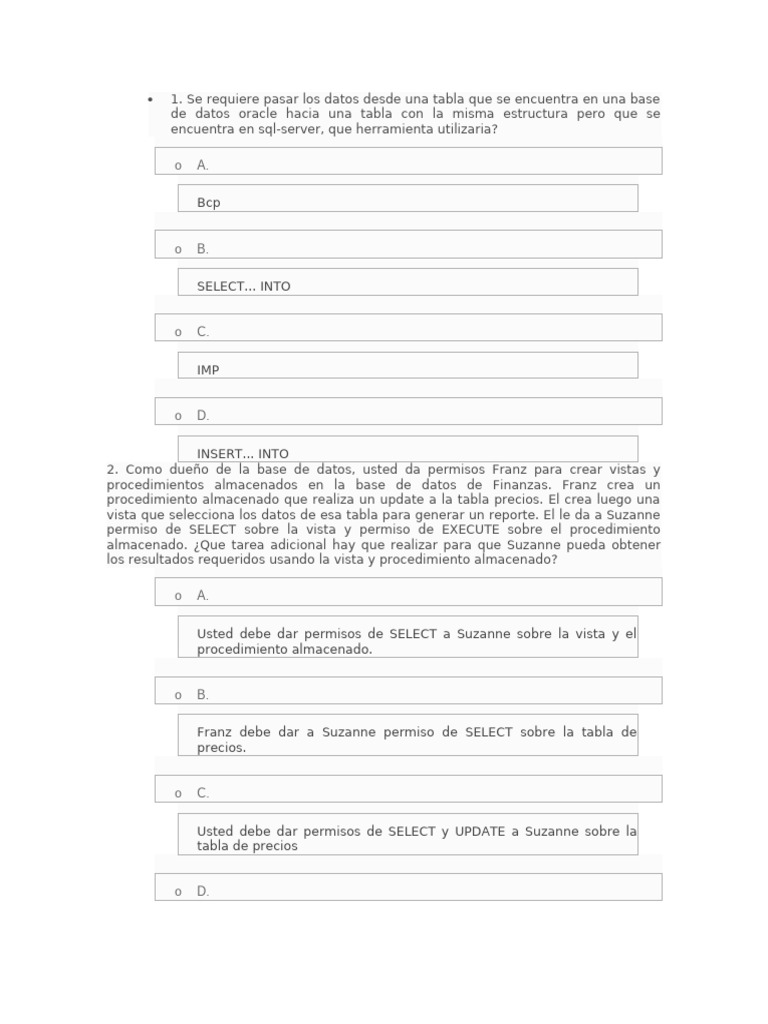 Prueba SQL Prueba | PDF