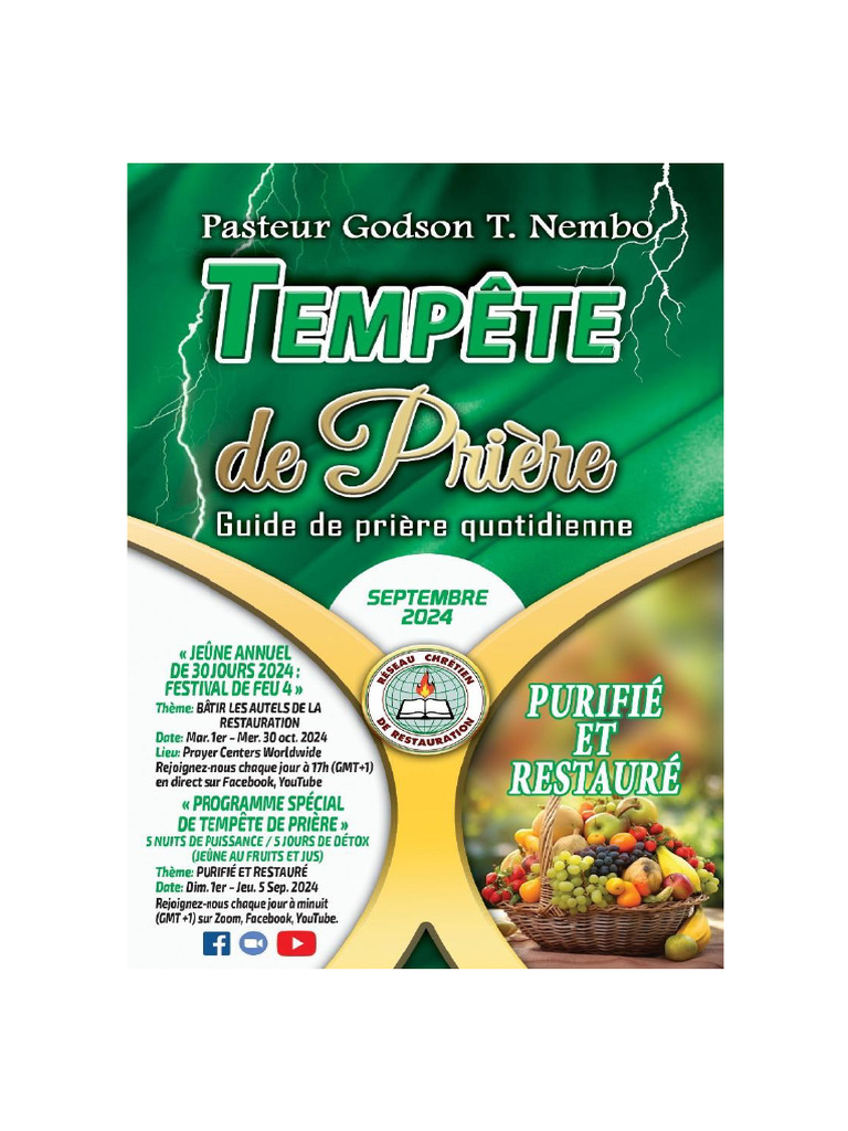 Godson T. Nembo Prayer Guide September 2024 French | PDF