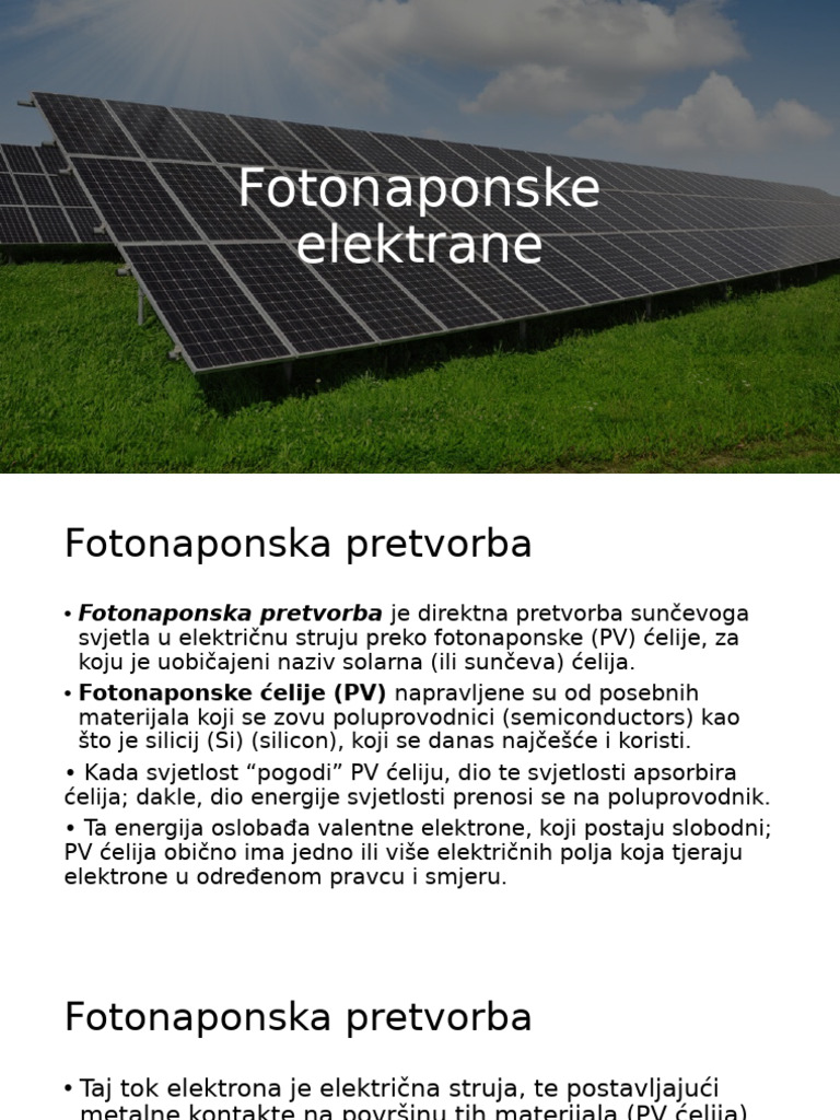 Fotonaponske Elektrane | PDF