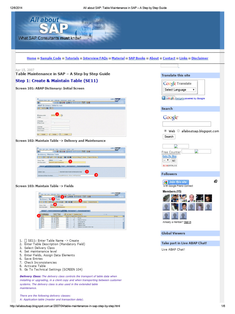 All About SAP - Table Maintenance in SAP - A Step by Step Guide | PDF