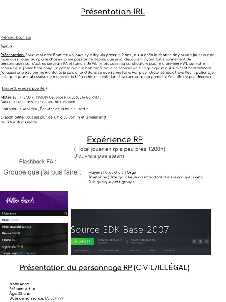 Présentation IRL | PDF