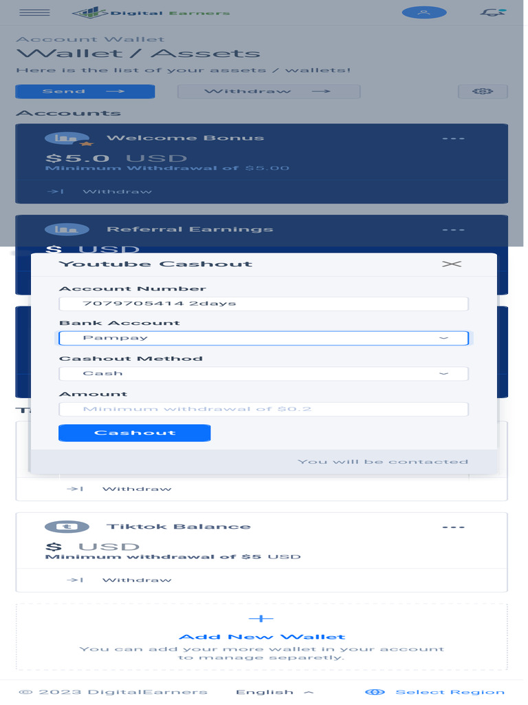 DigitalEarners Dashboard | PDF | Business