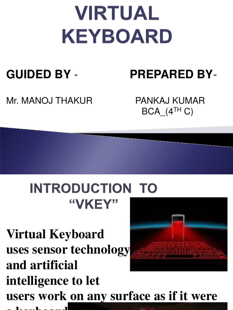 Virtual Keyboard Technology Overview | PDF