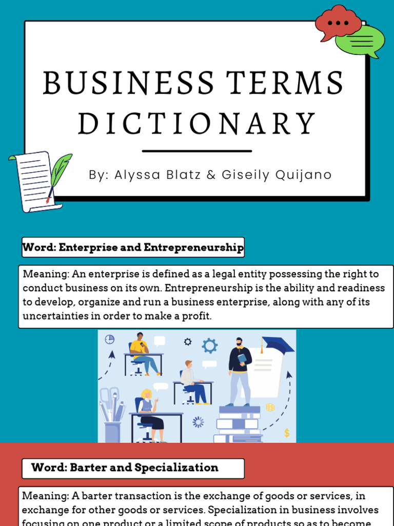 Business Terms Dictionary | PDF