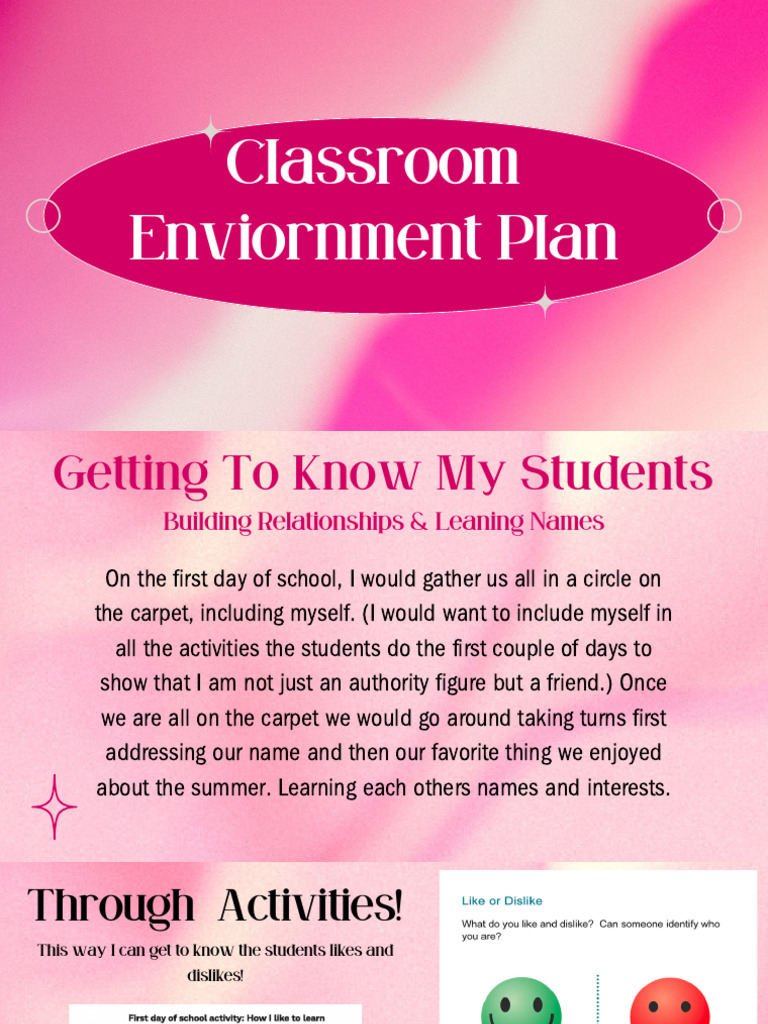 Classroom Enviornment Plan | PDF