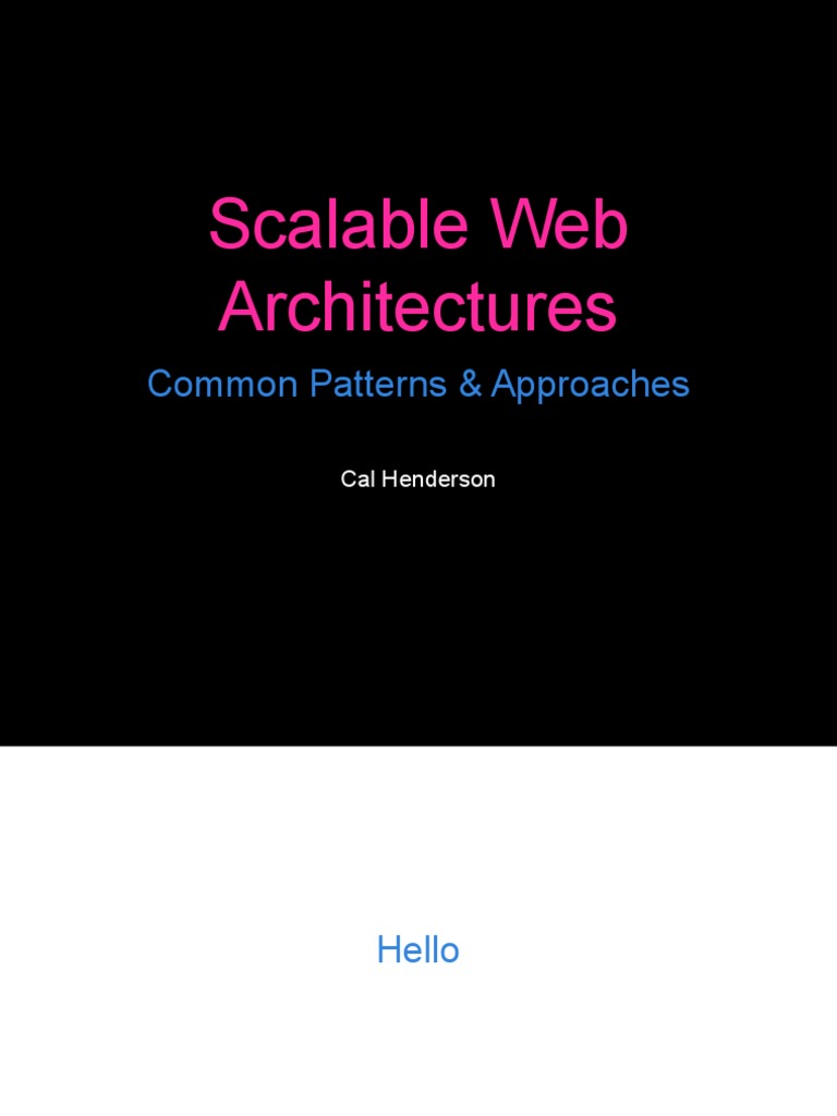 Scalable Web2.0 | PDF | Load Balancing (Computing) | Cache (Computing)
