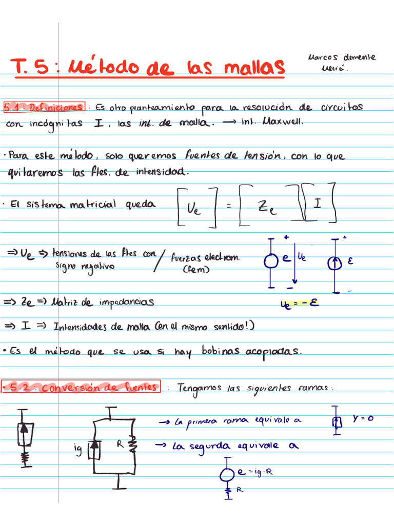 T5 Metodo de Mallas | PDF