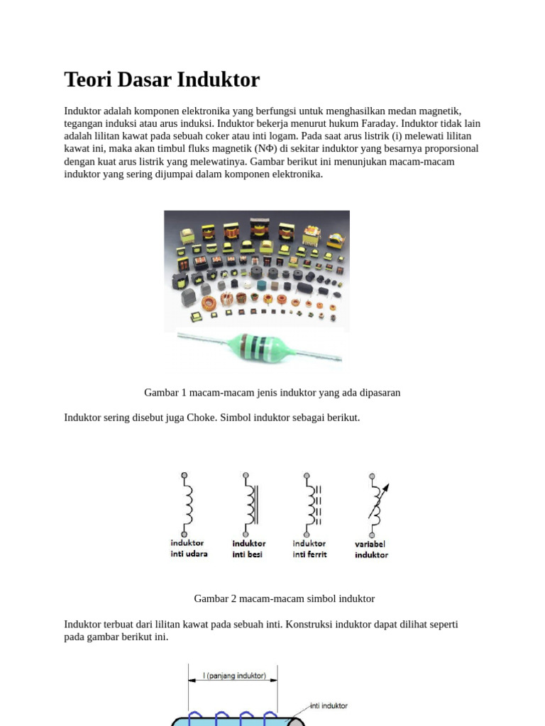 Teori Dasar Induktor | PDF