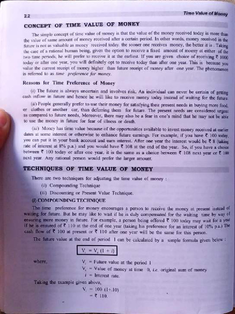 Time Value of Money Compounding Technique and Discounting Technique | PDF