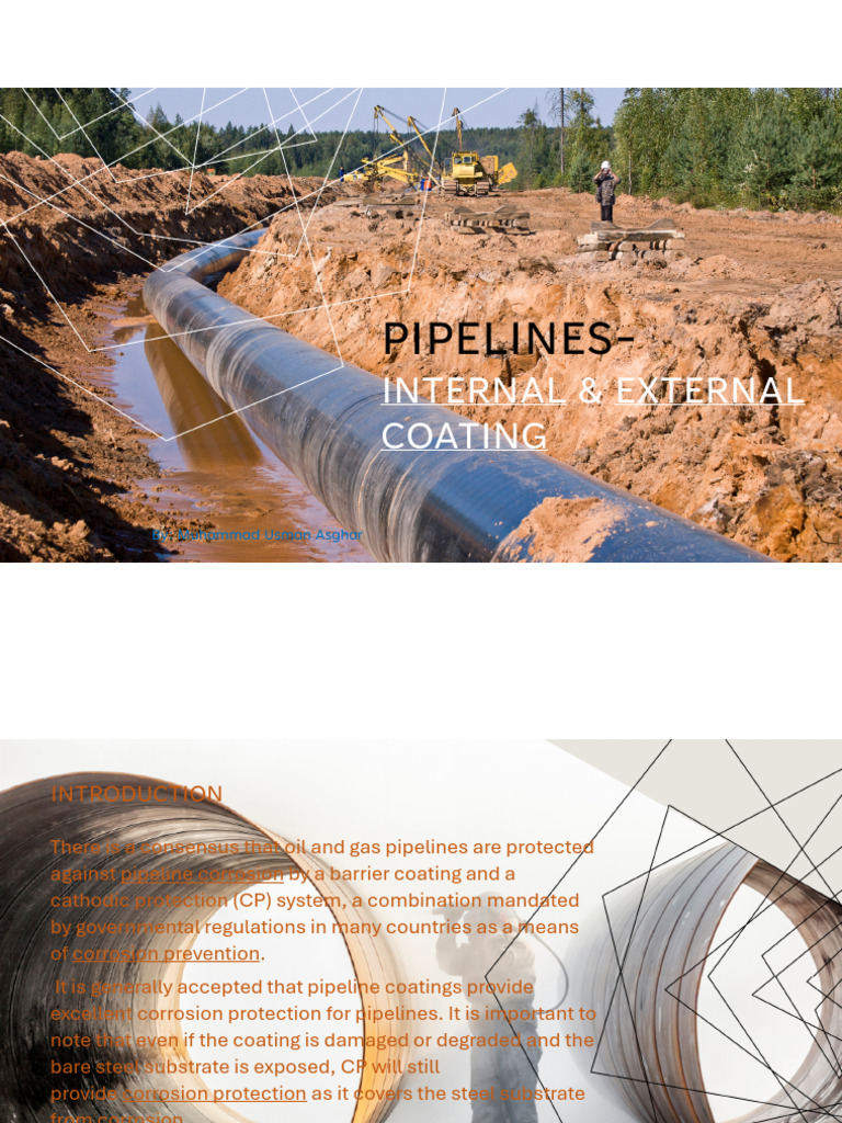Pipeline Coating: Internal & External Solutions | PDF | Corrosion | Coating