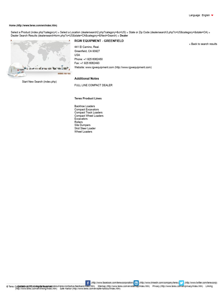 Terex Distributor Locator | PDF