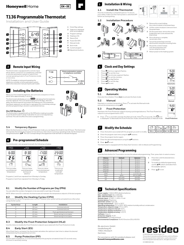 Honeywell T136 | PDF