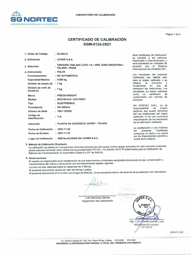 S-TAL-JU1-GEN-QUA-CC-0006 - TolvaAgregado | PDF