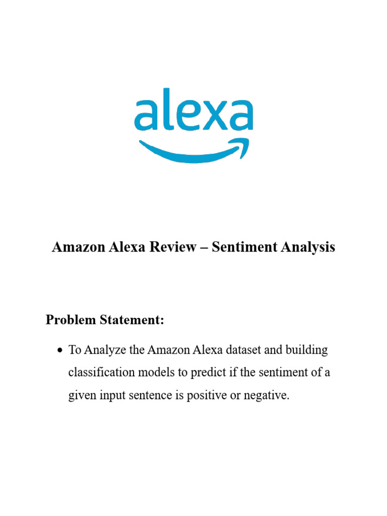 Alexa Sentiment Analysis | PDF | Cross Validation (Statistics) | Applied Mathematics