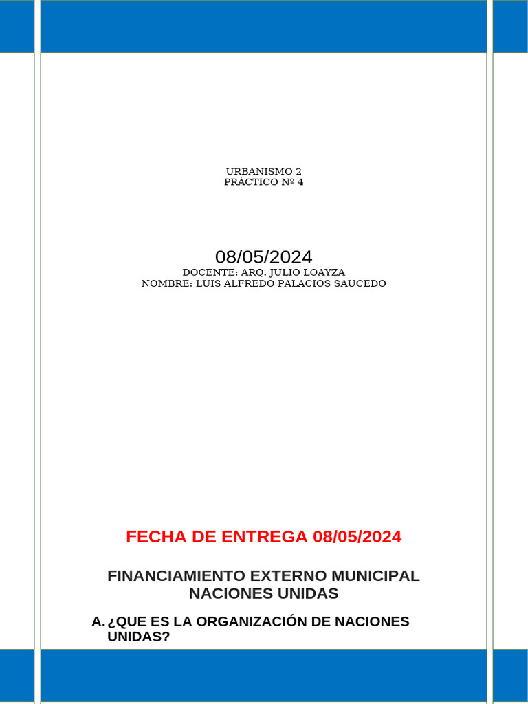 TP4 (Financiamento Externo Municipal) Urb 2 Grupo B | PDF
