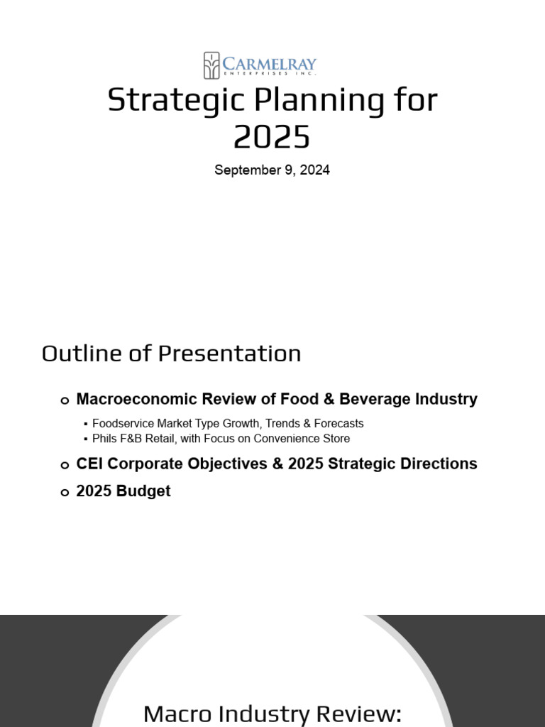 CEI Strategic Planning For 2025 Presentation | PDF