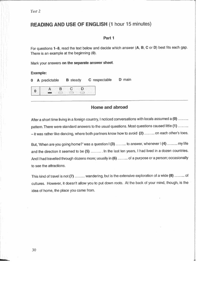 Examen Demo Jornada Simple FCE Student | PDF