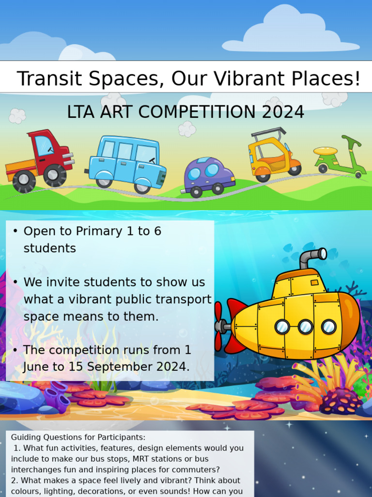 LTA Art Competition Transit Spaces, Our Vibrant Places! | PDF
